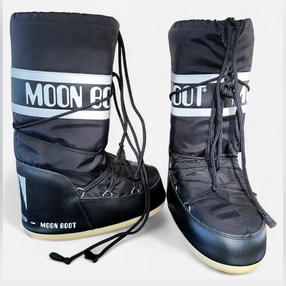 Moon Boot | Shoes | Icon Black Nylon Moon Boots | Poshmark